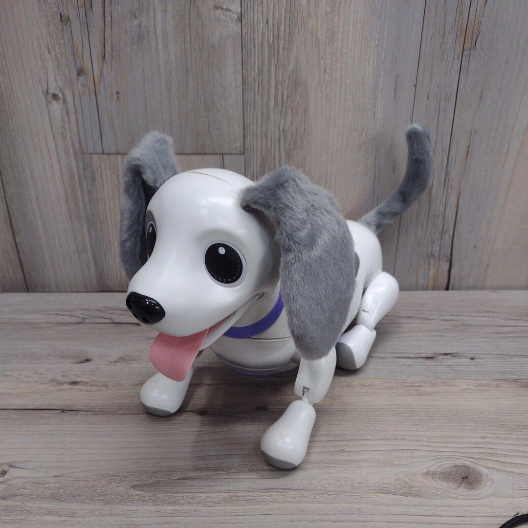TAKARA TOMY Hello Zoomer Miniature Dachs White Robot Dog Aibo. Works - Etsy