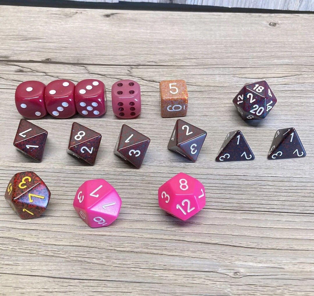 Assorted Polyhedral and Standard Dice Set - 15 Pieces - Etsy