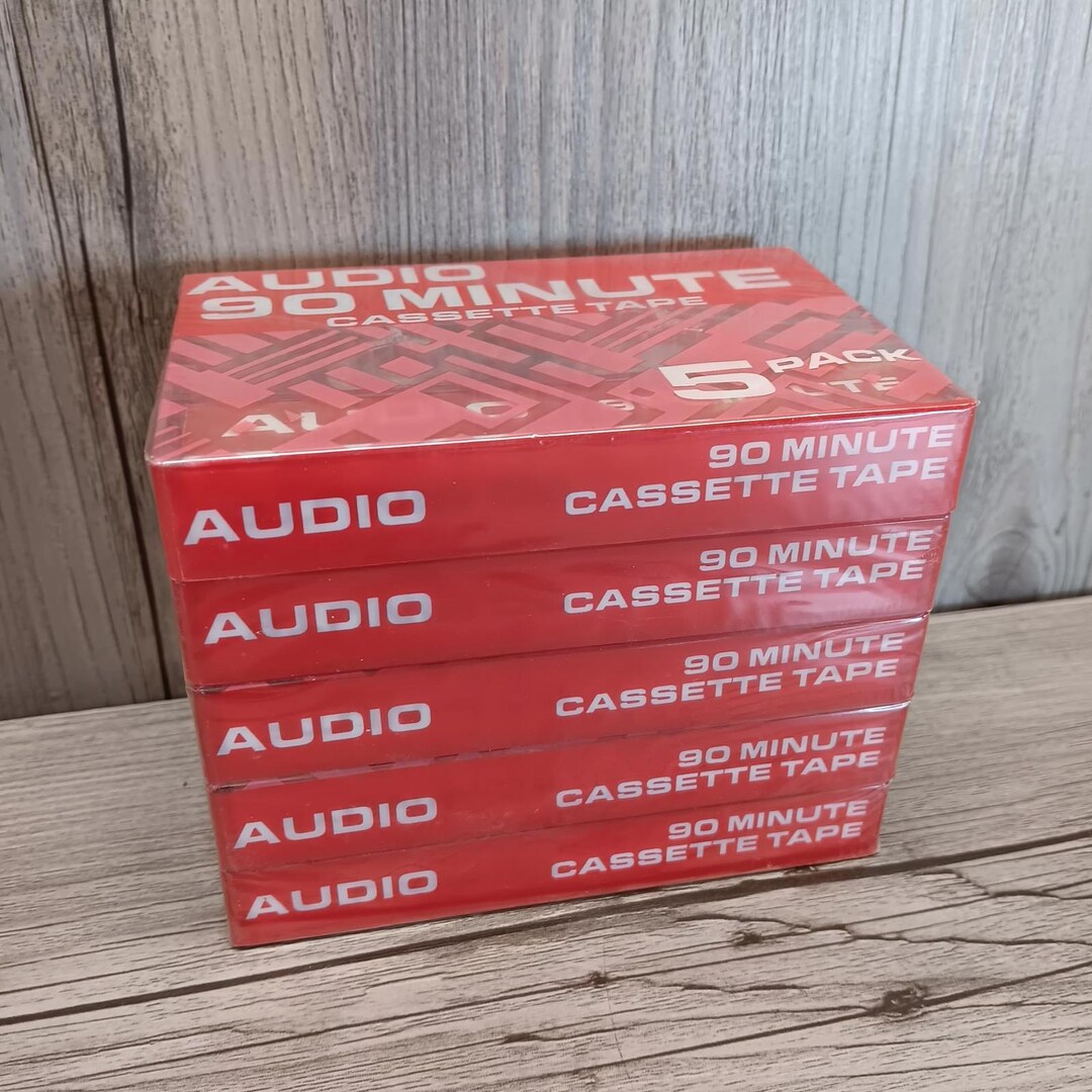 5-pack Audio 90 Minute Cassette Tapes - Ideal for Recording & Playback ...