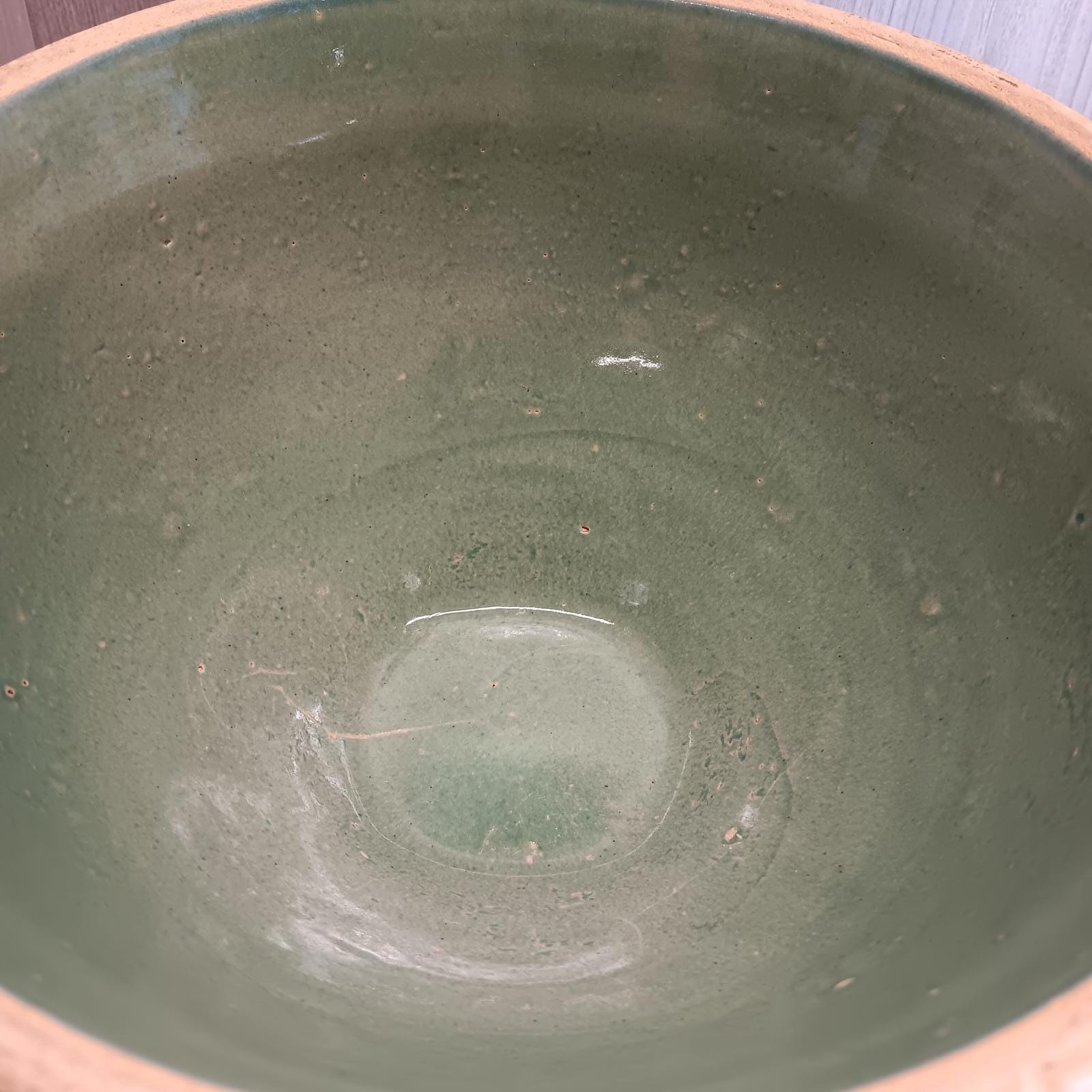 Antique Nelson Mccoy Pottery Green Beehive Stoneware Bowl No 2 Shield ...