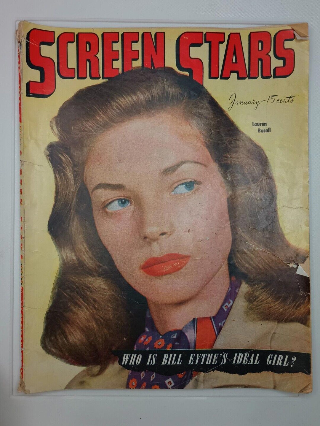 Screen Stars Magazine January 1946 Lauren Bacall & Bill Eythe - Etsy