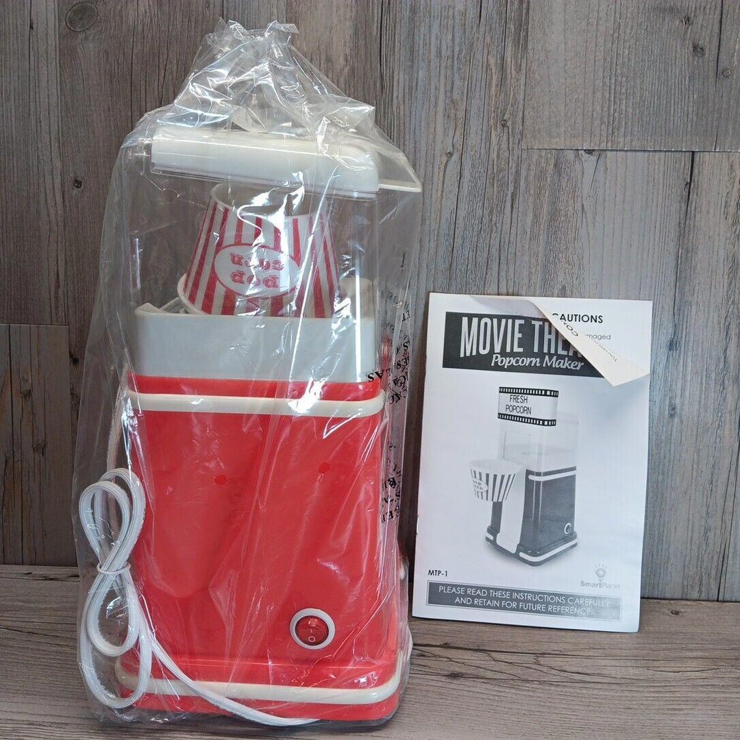 Smart Planet Movie Theater Popcorn Maker Hot Air Popper Countertop NEW ...