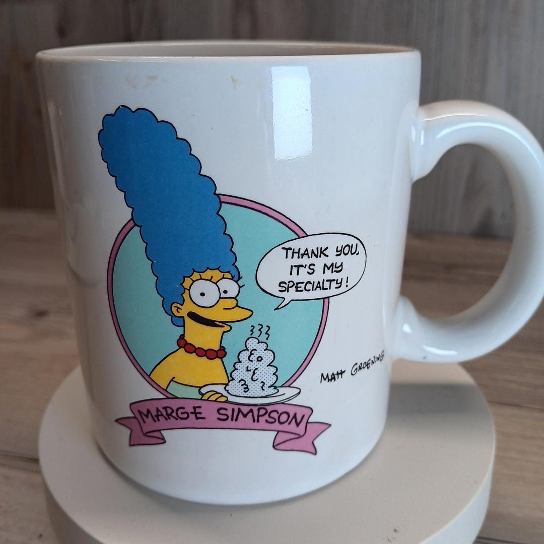 Vintage Marge Simpson Coffee Mug - Cartoon - Etsy
