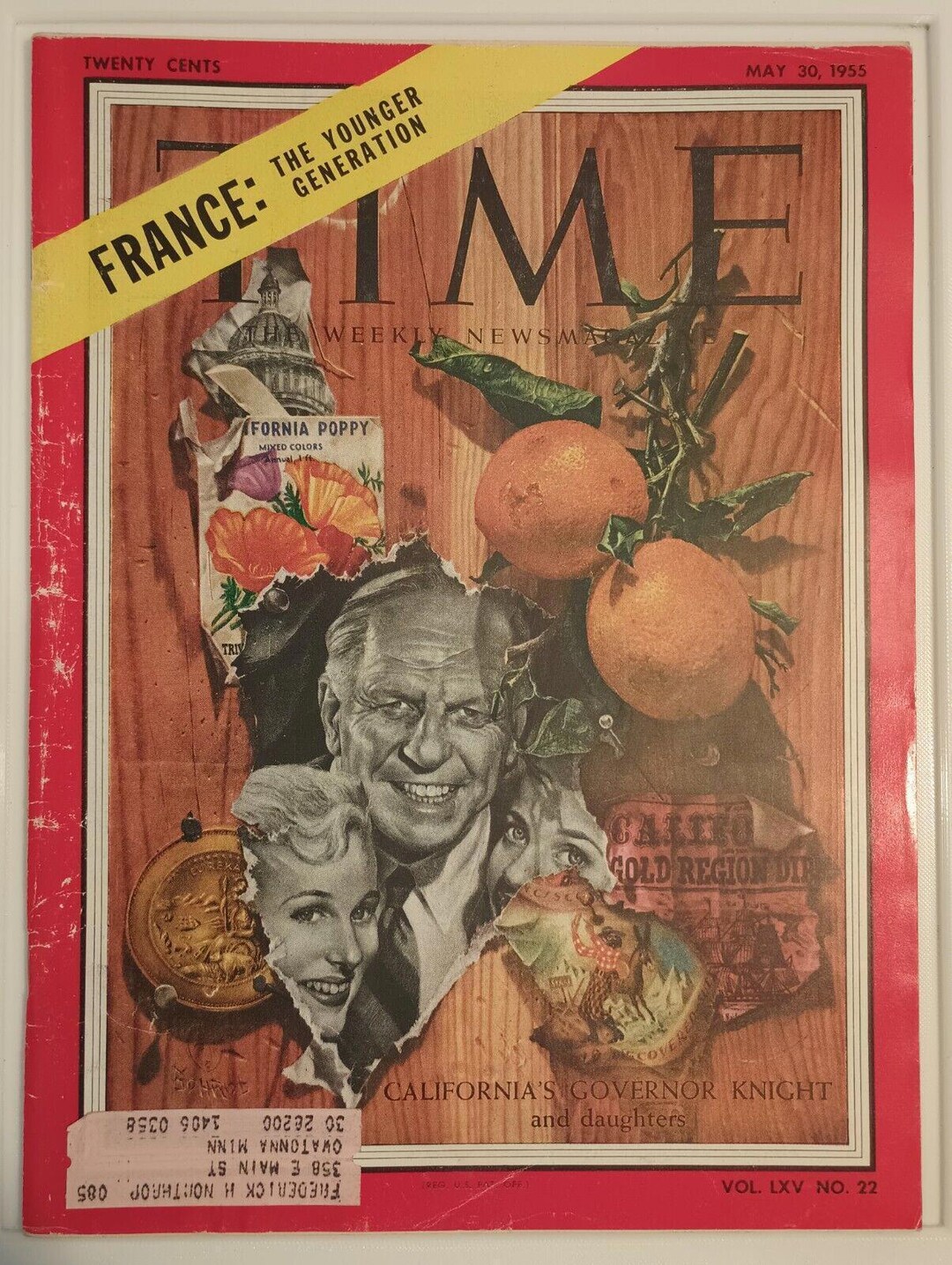 TIME MAGAZINE May 30 1955goodwin Knight California France Eisenhower ...
