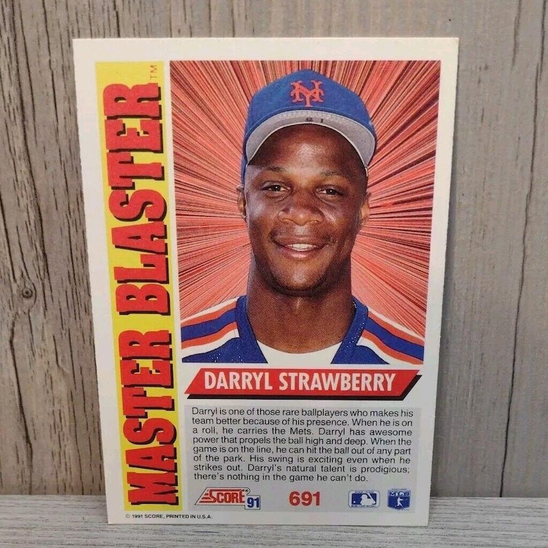1991 Score Darryl Strawberry master Blaster 691 Baseball Trading Card ...