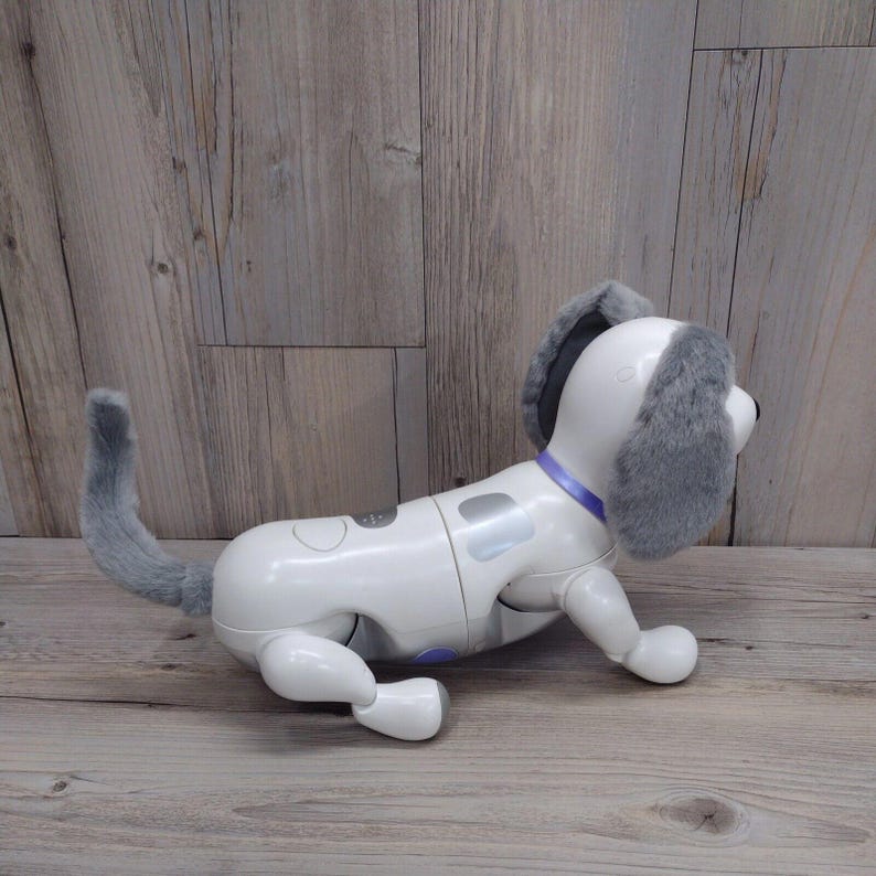 TAKARA TOMY Hello Zoomer Miniature Dachs White Robot Dog Aibo. Works - Etsy
