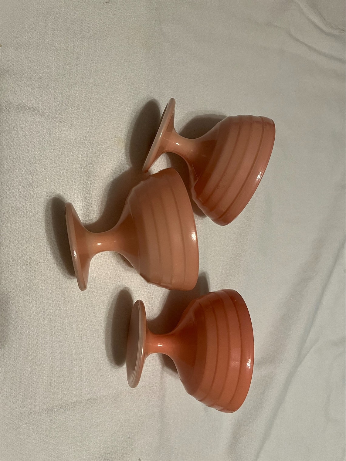 Hazel Atlas Ice Cream Dishes Pink - Etsy