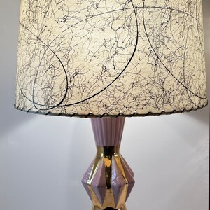 Vintage Pink and Gold Lamp - Etsy