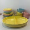 Vintage Boontonware Cups and Saucers, Turquoise Blue Speckled With ...