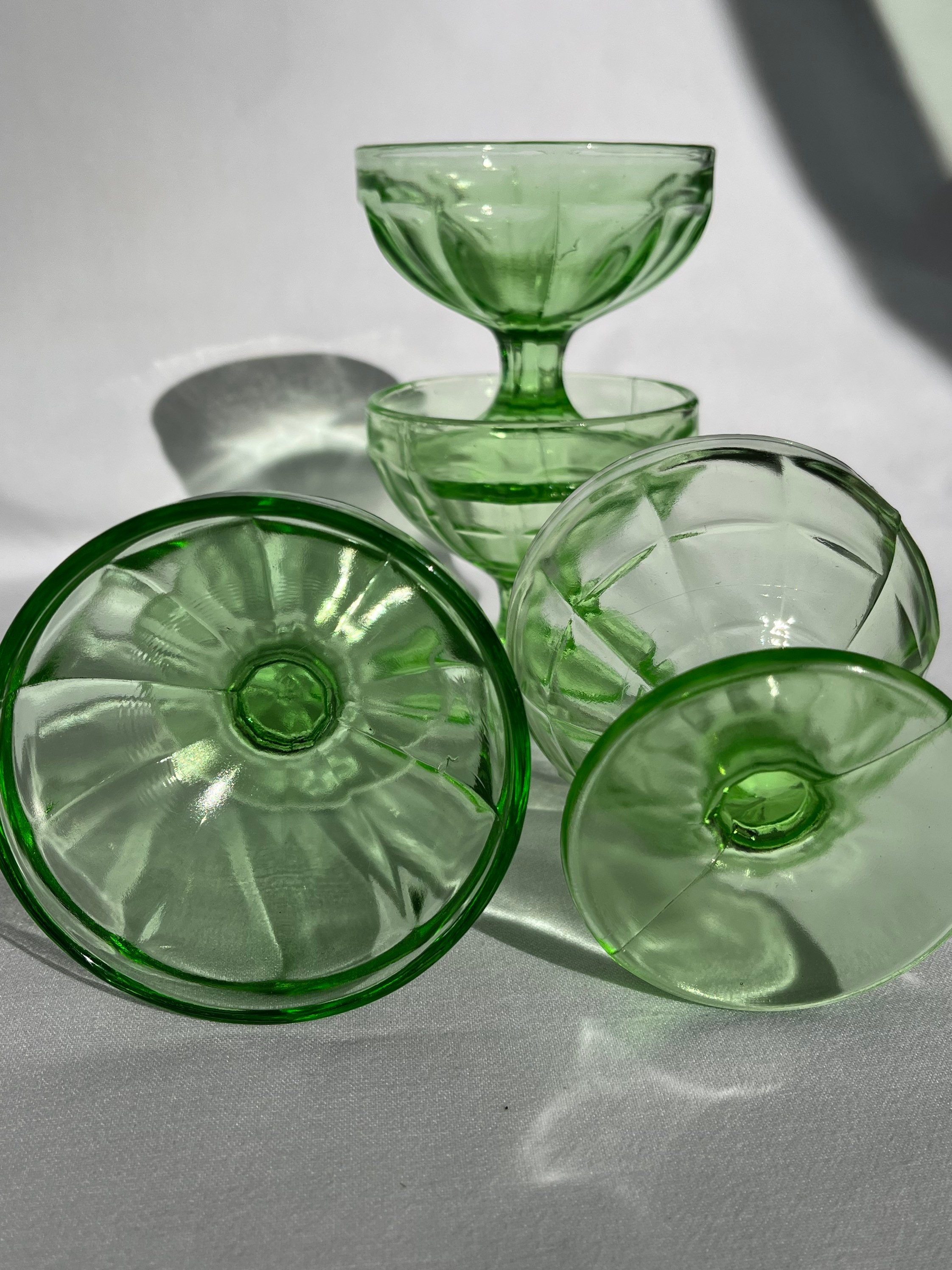 Uranium Sherbet Dishes - Etsy