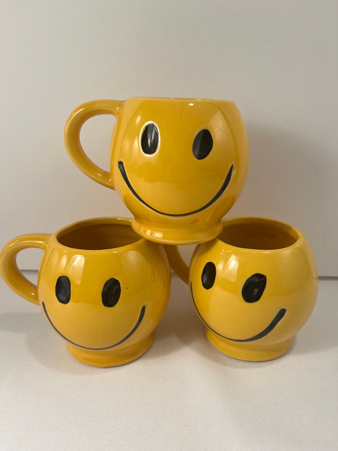 Mccoy Smiley Face Mugs and Cookie Jar. - Etsy Australia