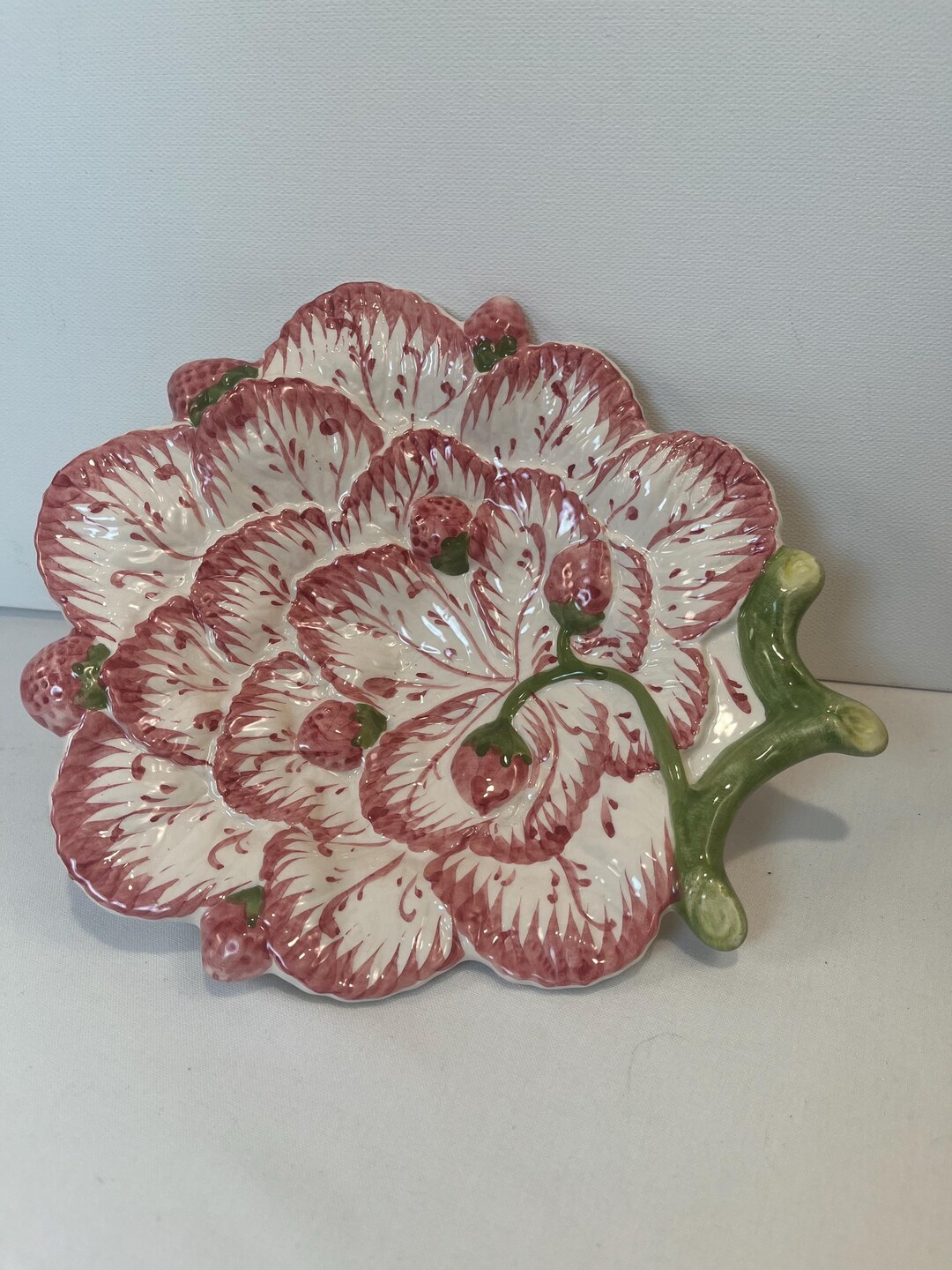 Vintage 1990's Fitz & Floyd Ceramic Strawberry Decorative Bowl, Made in ...