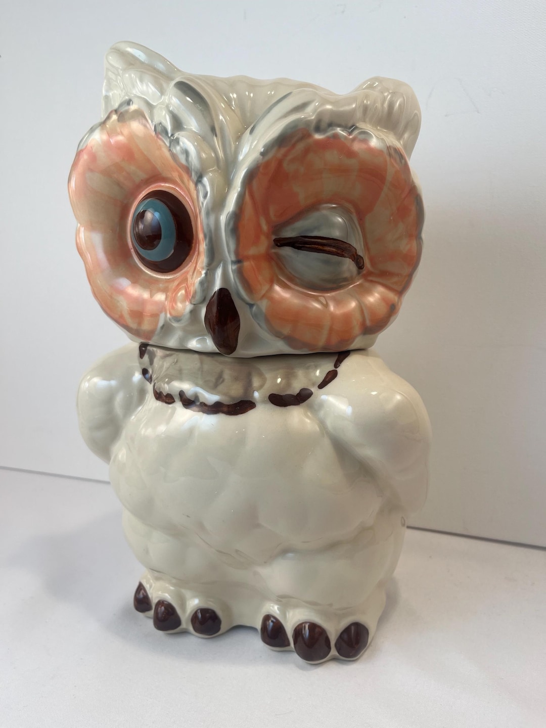 Vintage Shawnee Winking Owl Cookie Jar - Etsy