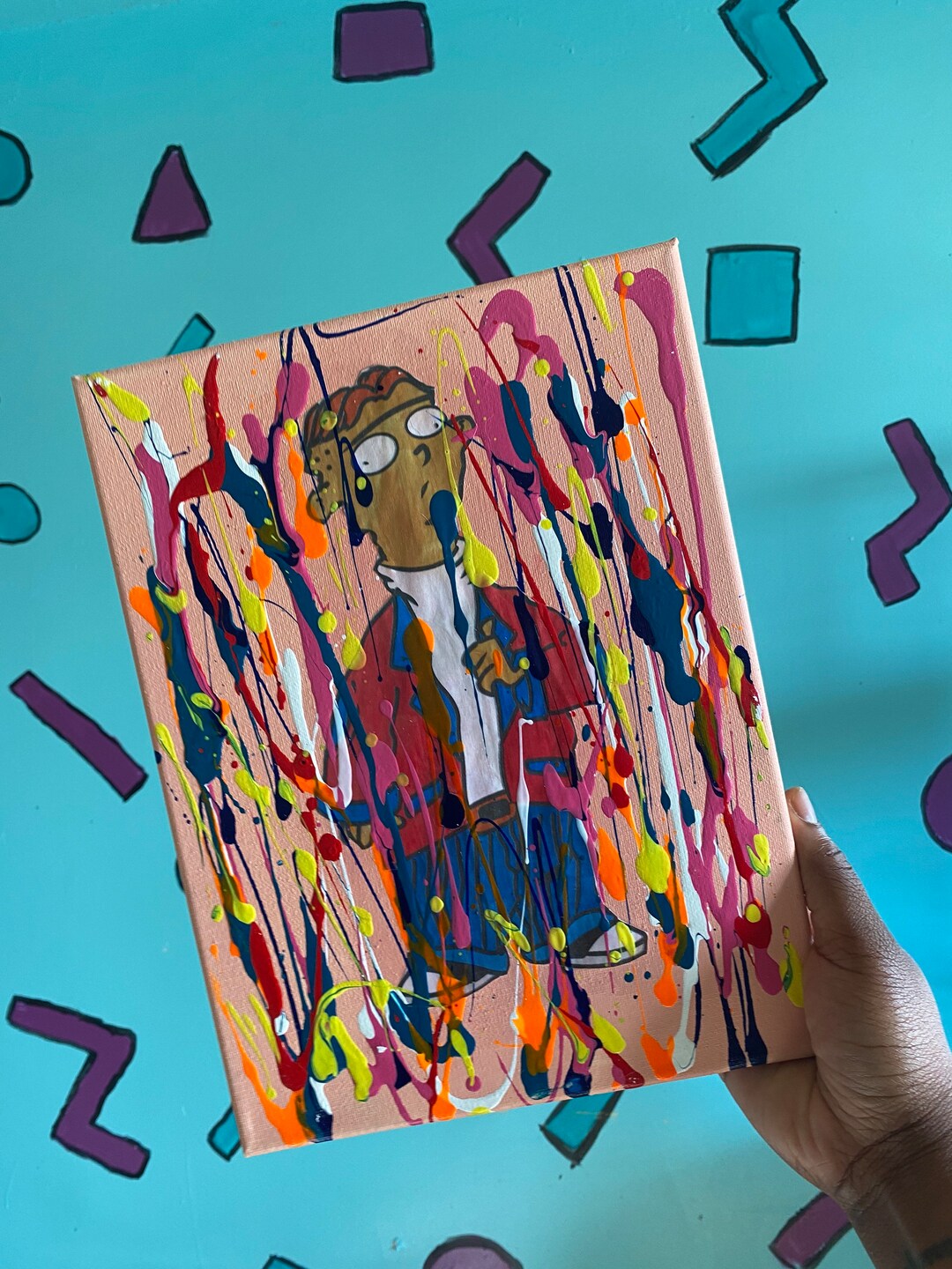 Flyboy Ed Drip Painting - Etsy