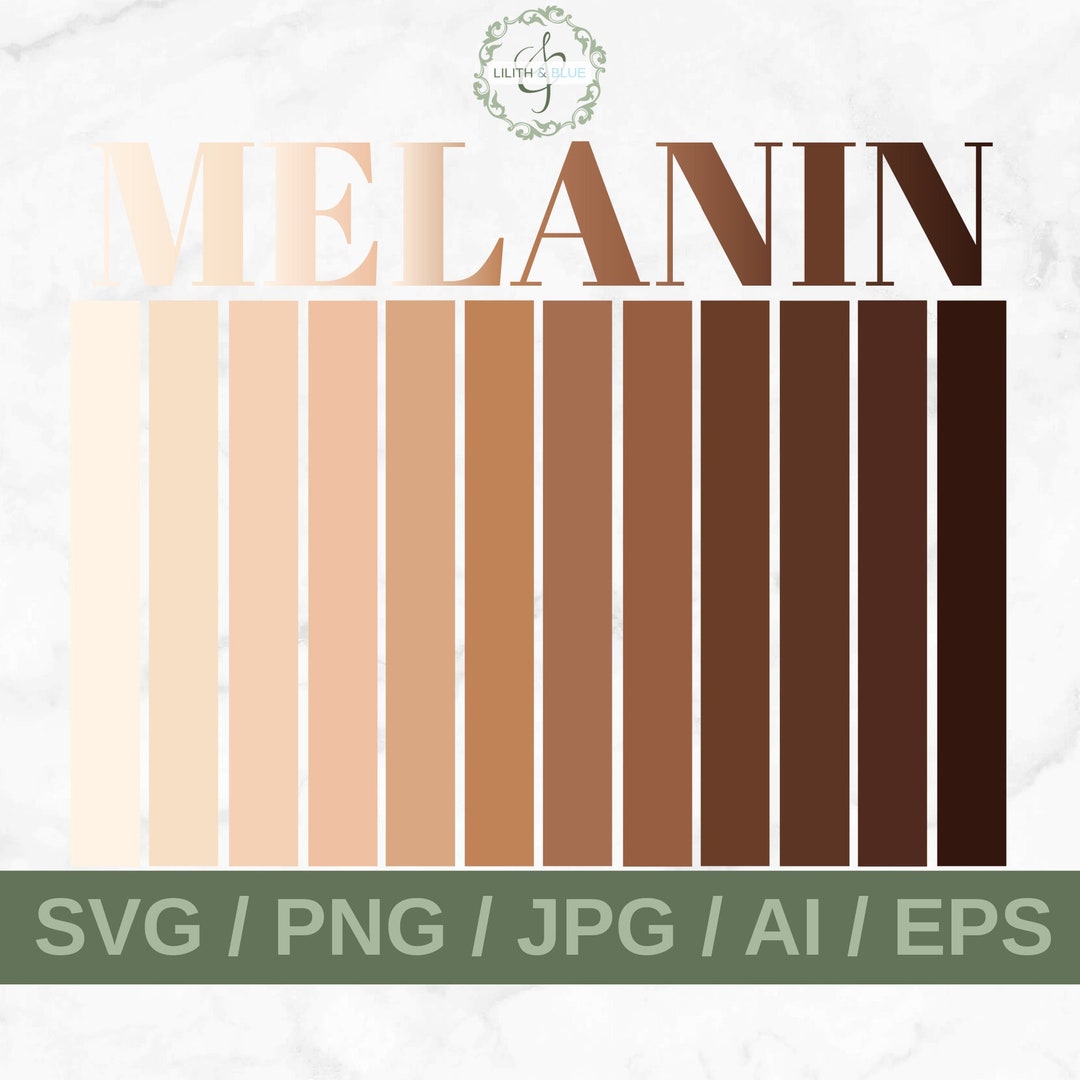 Melanin SVG, PNG, AI Skin Tone, Digital - Etsy