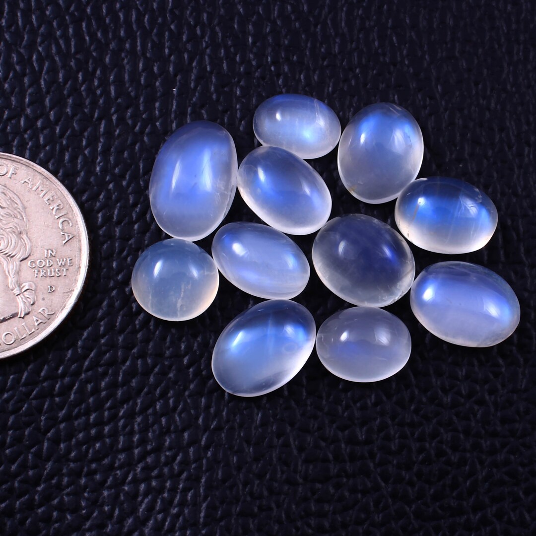 Natural Rainbow Moonstone Cabochon Gemstone | Top Quality Moonstone ...