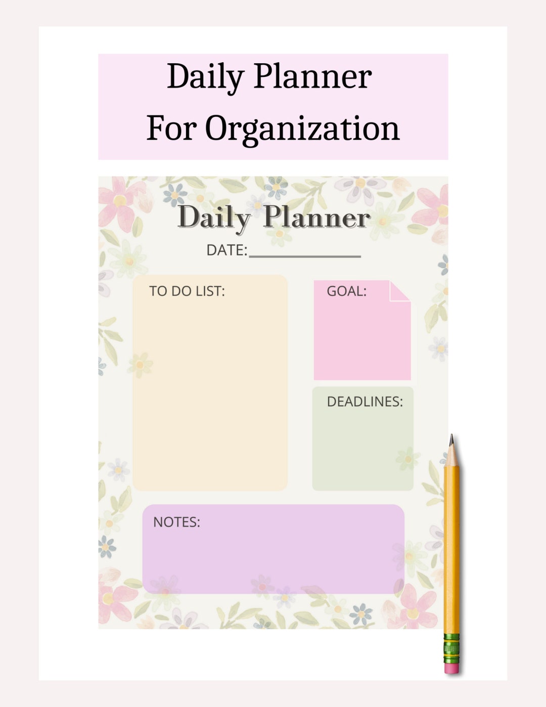 DIGITAL DAILY PLANNER | Printable | Checklist | to Do List ...