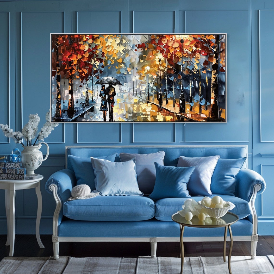 Character Landscape Art Original City Landscape Oil Painting Textured ...