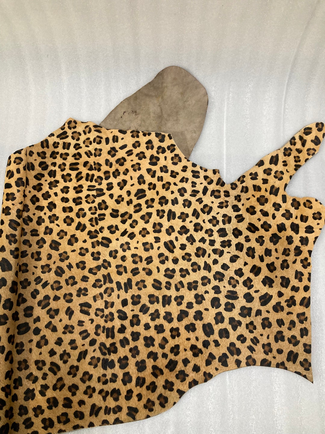 Leopard Print Dots Cow Full Grain Leather Tan Color Different - Etsy