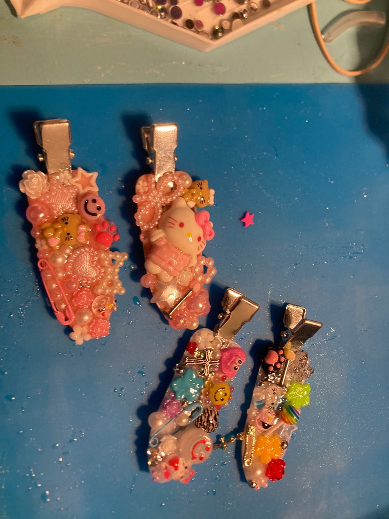 CUSTOM Junk Hair Clips - Etsy