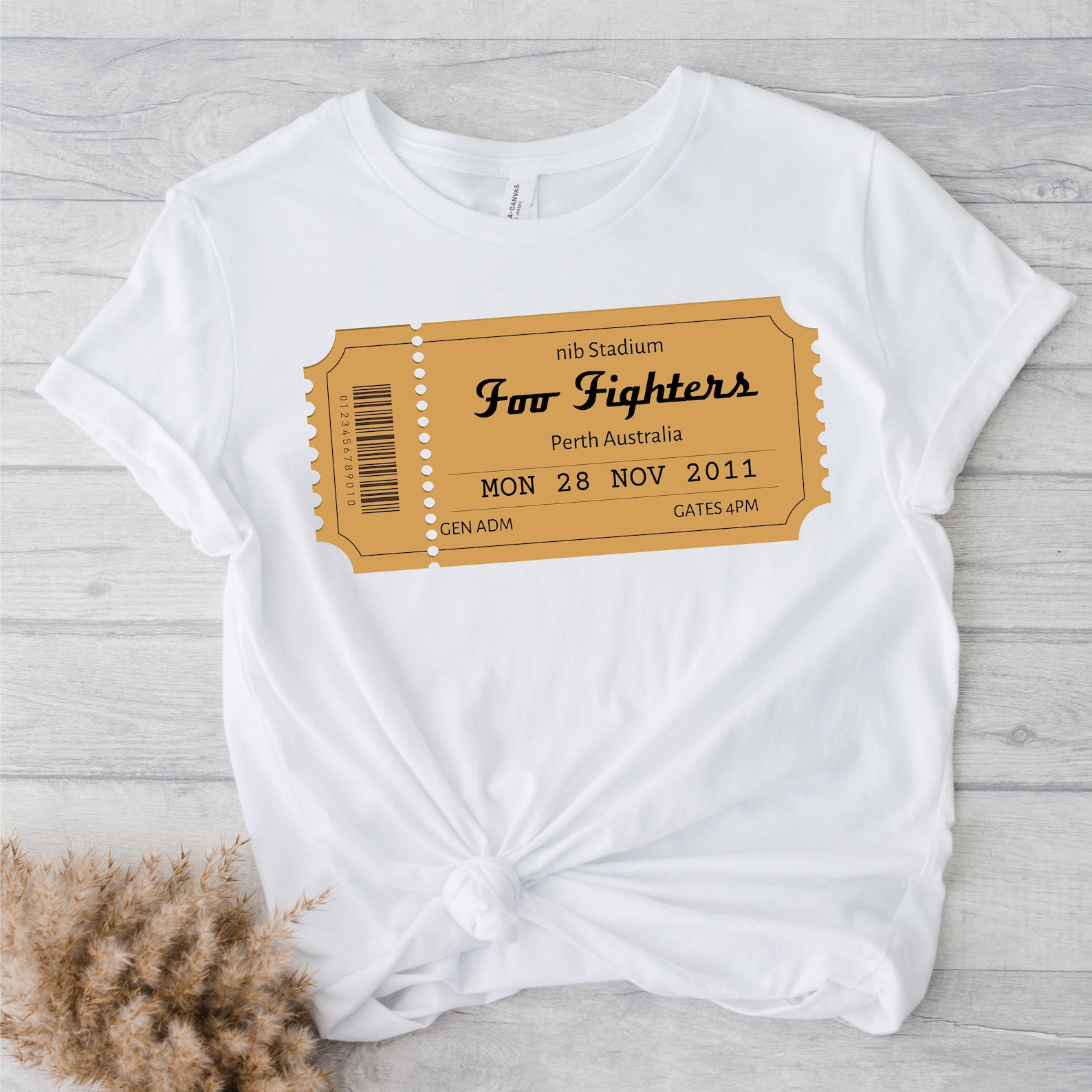 Custom Concert Ticket Stub T Shirt Music Lovers Concert Goers ...