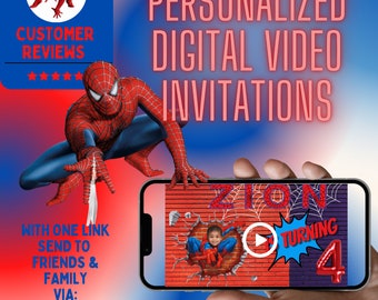 Spiderman Theme Birthday Invite - Etsy