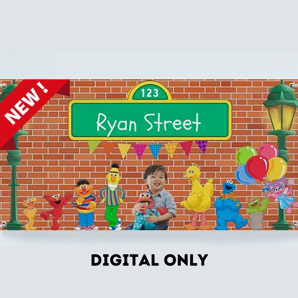 Sesame Street Backdrop - Etsy