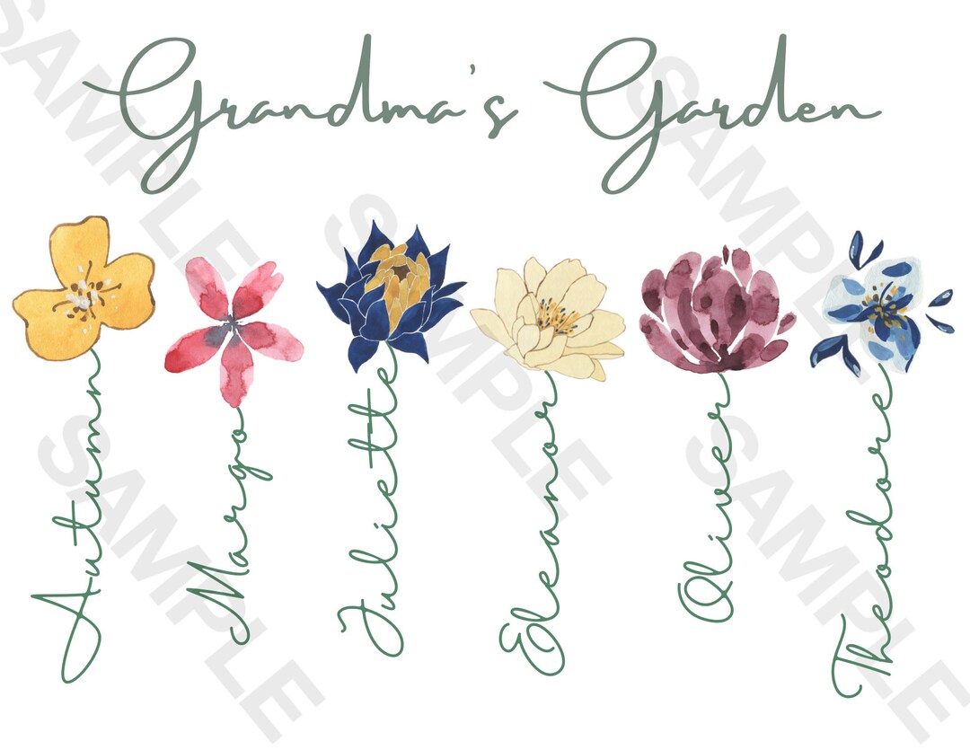 Grandmas Garden; Digital File - Etsy