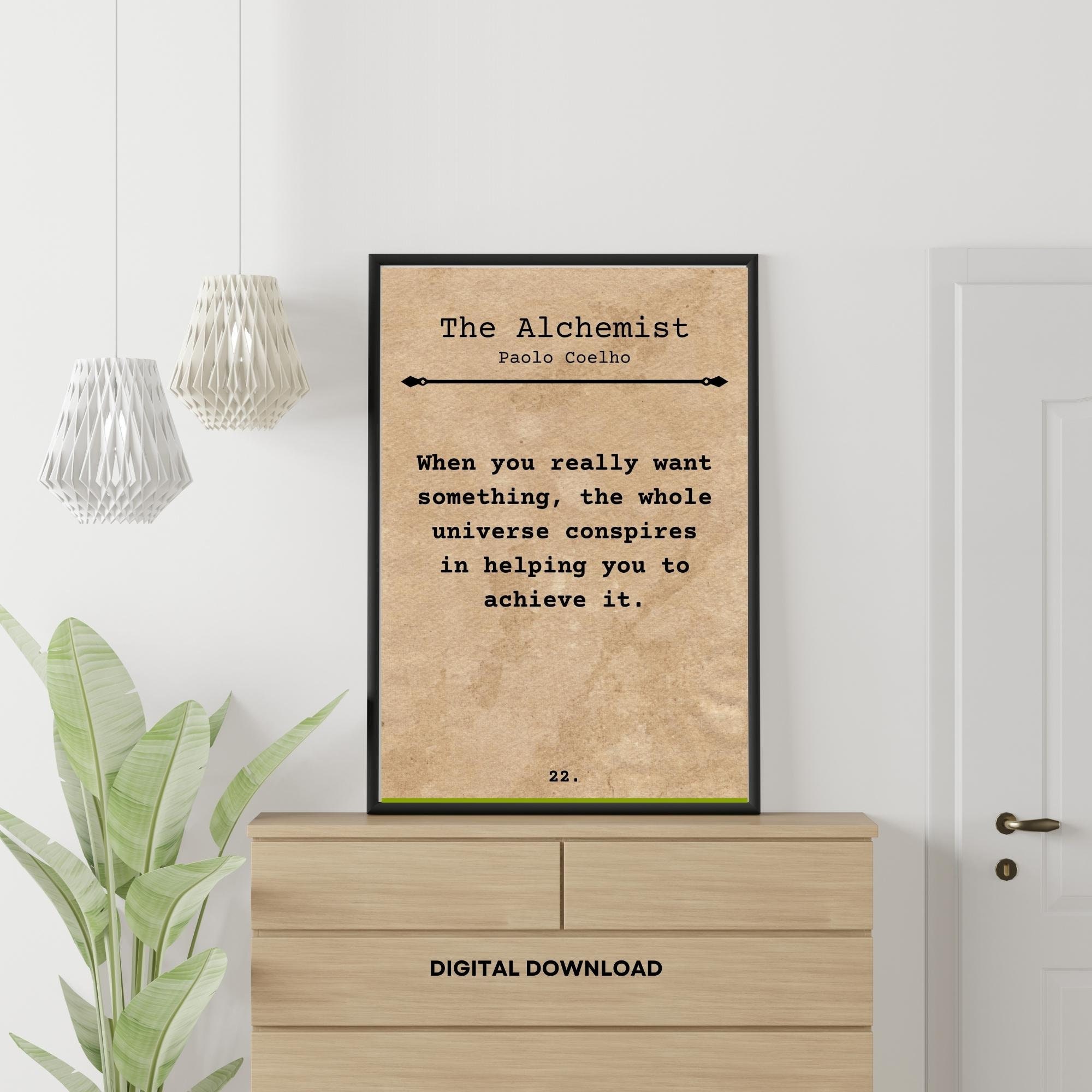 The Alchemist Printable Quote, Book Quote Wall Art, Paulo Coelho Quote ...