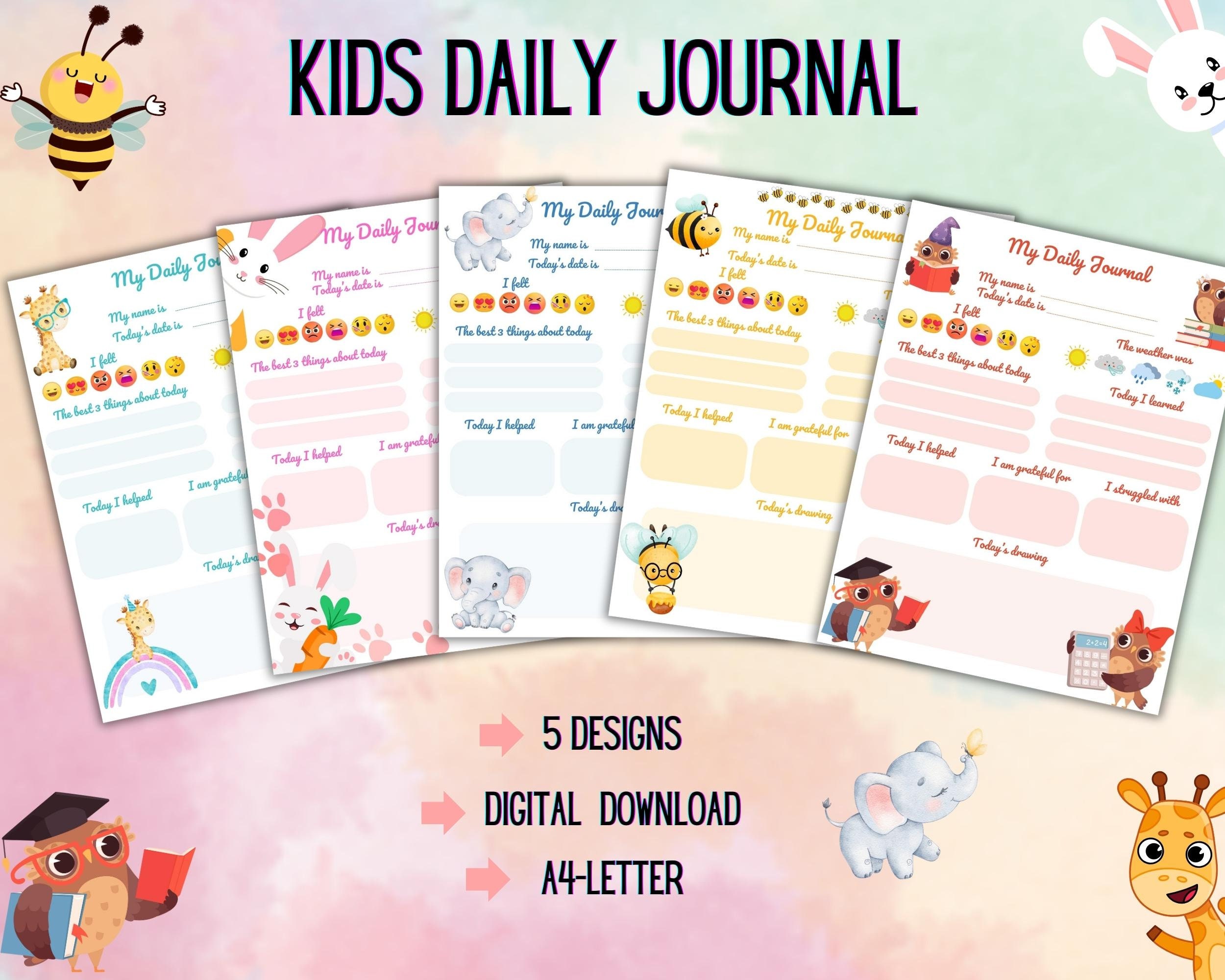 Kids Daily Journal Printable Journal for Kids Diary for Children Kids ...