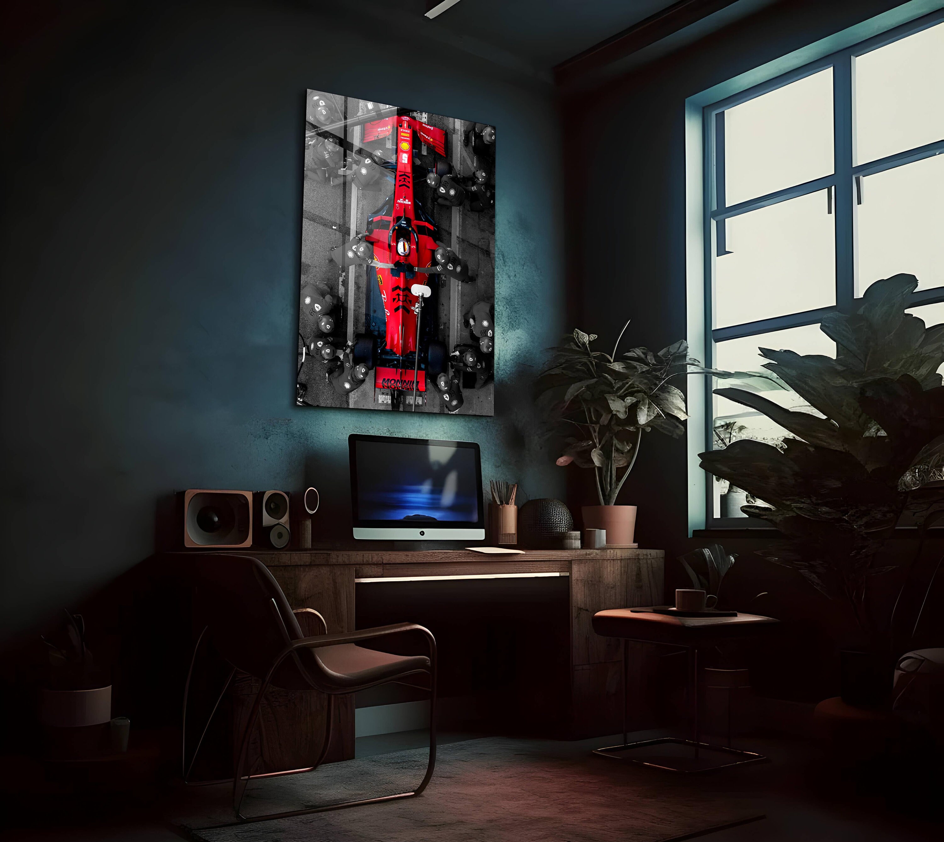 F1 Tempered Glass Wall Art, F1 Car Wall Decor Glass Printing, Formula 1 ...