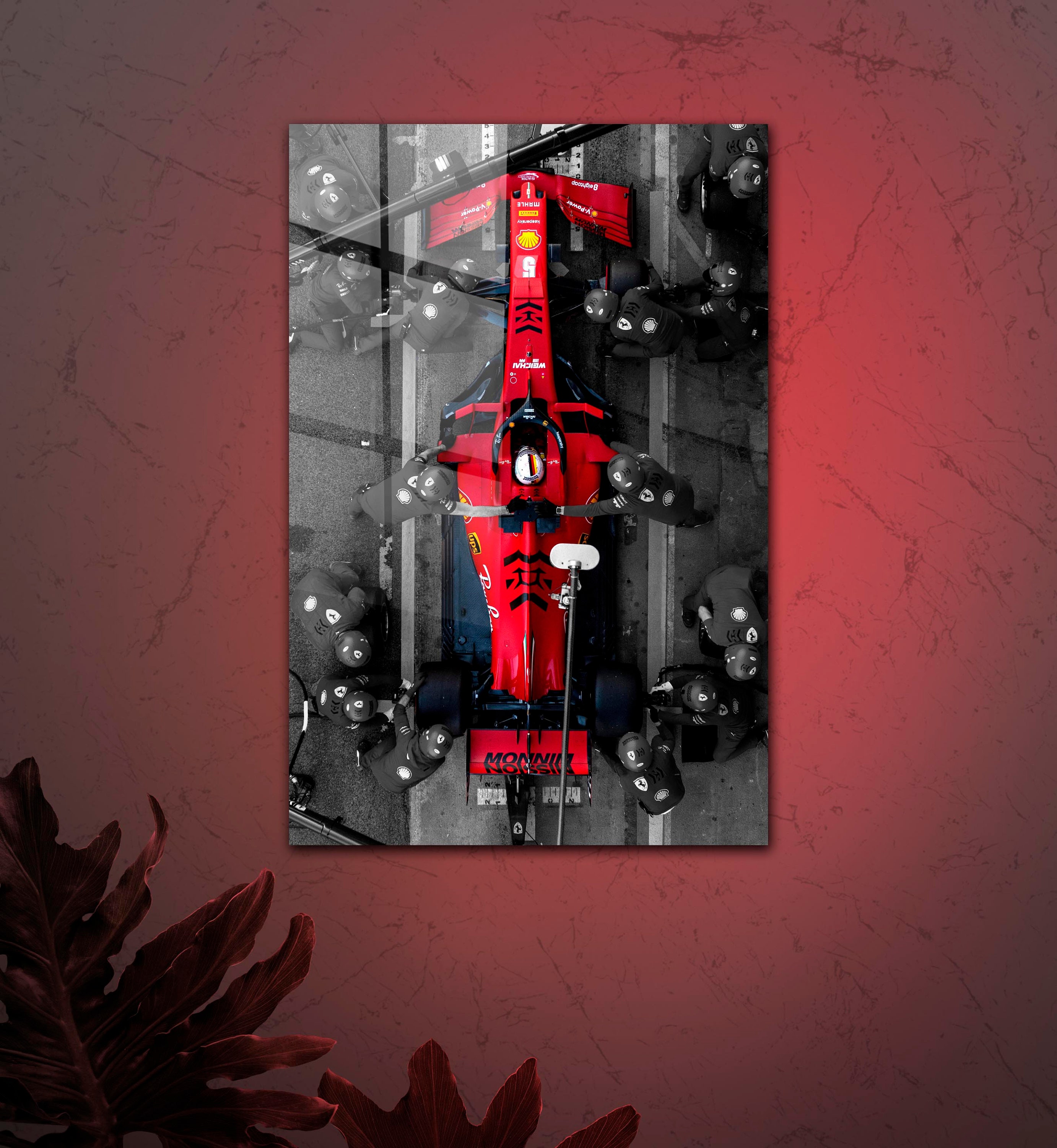F1 Tempered Glass Wall Art, F1 Car Wall Decor Glass Printing, Formula 1 ...