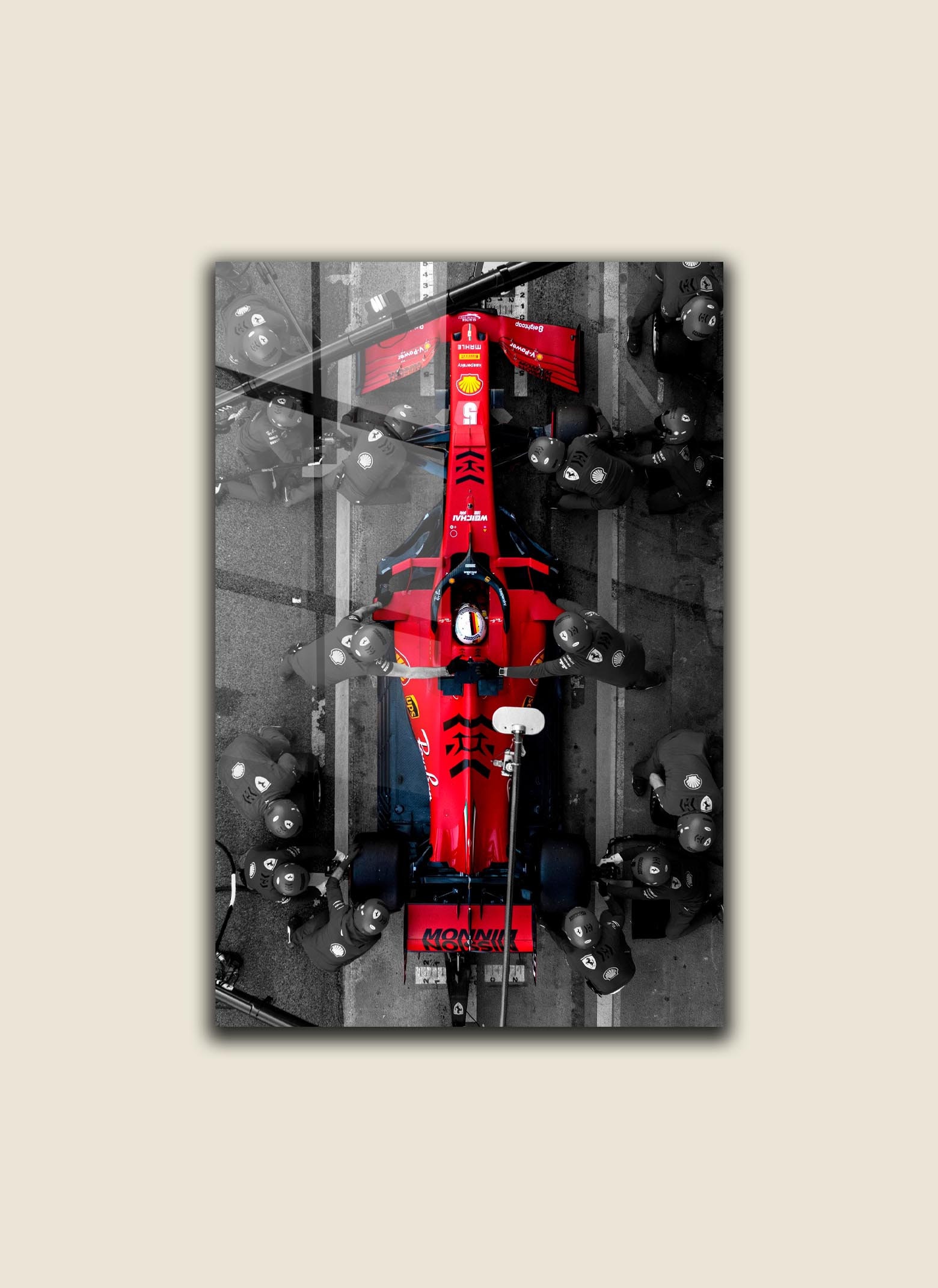 F1 Tempered Glass Wall Art, F1 Car Wall Decor Glass Printing, Formula 1 ...