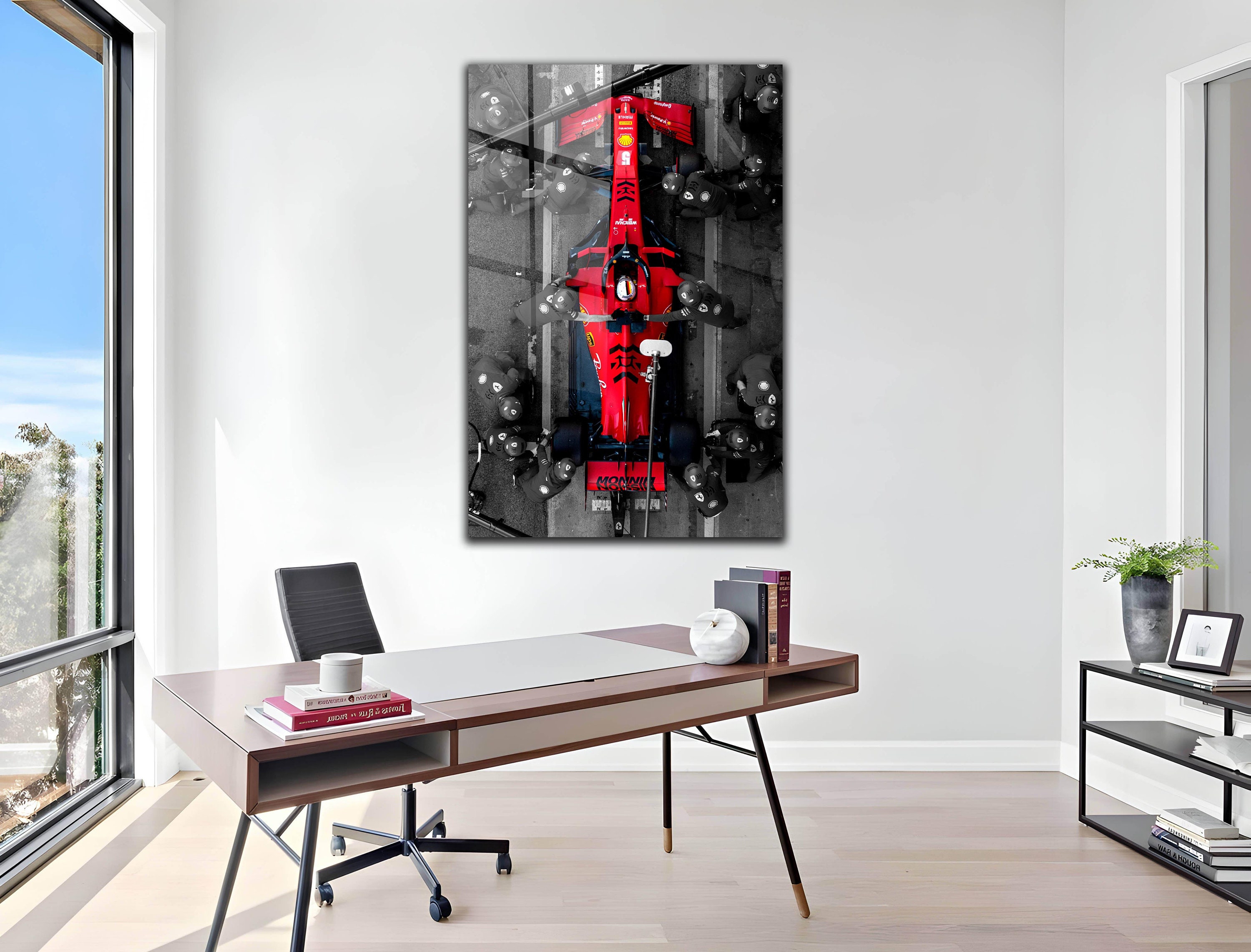F1 Tempered Glass Wall Art, F1 Car Wall Decor Glass Printing, Formula 1 ...