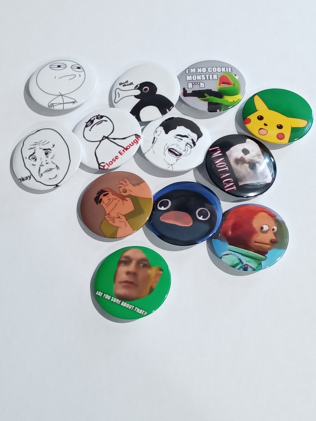 Meme Pins Old and New 1.26 In. 32mm Button Pack 5, 6, 8, 10, 12 Custom ...