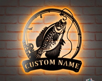 Black Crappie Sign - Etsy