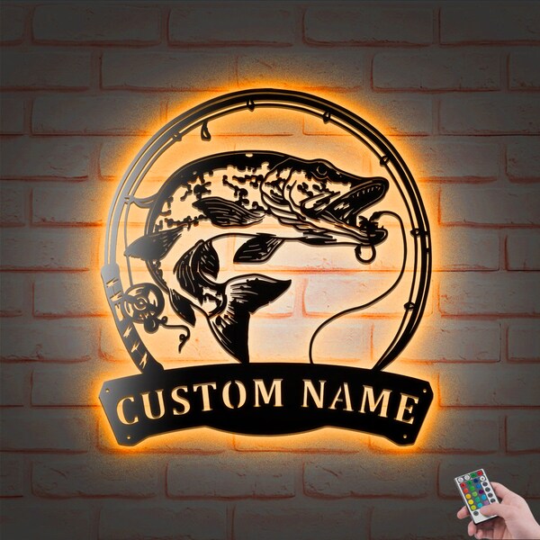 Metal Wall Art With Led Lights Fish - Etsy