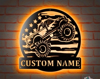 Monster Truck Led Wall Art - Etsy