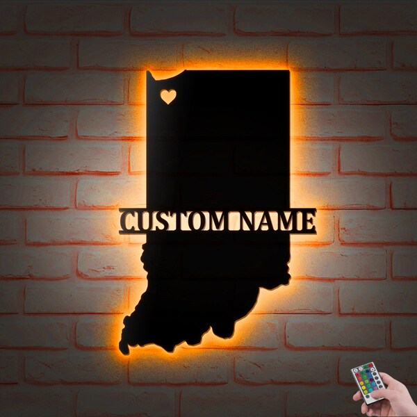 Indiana State Sign - Etsy