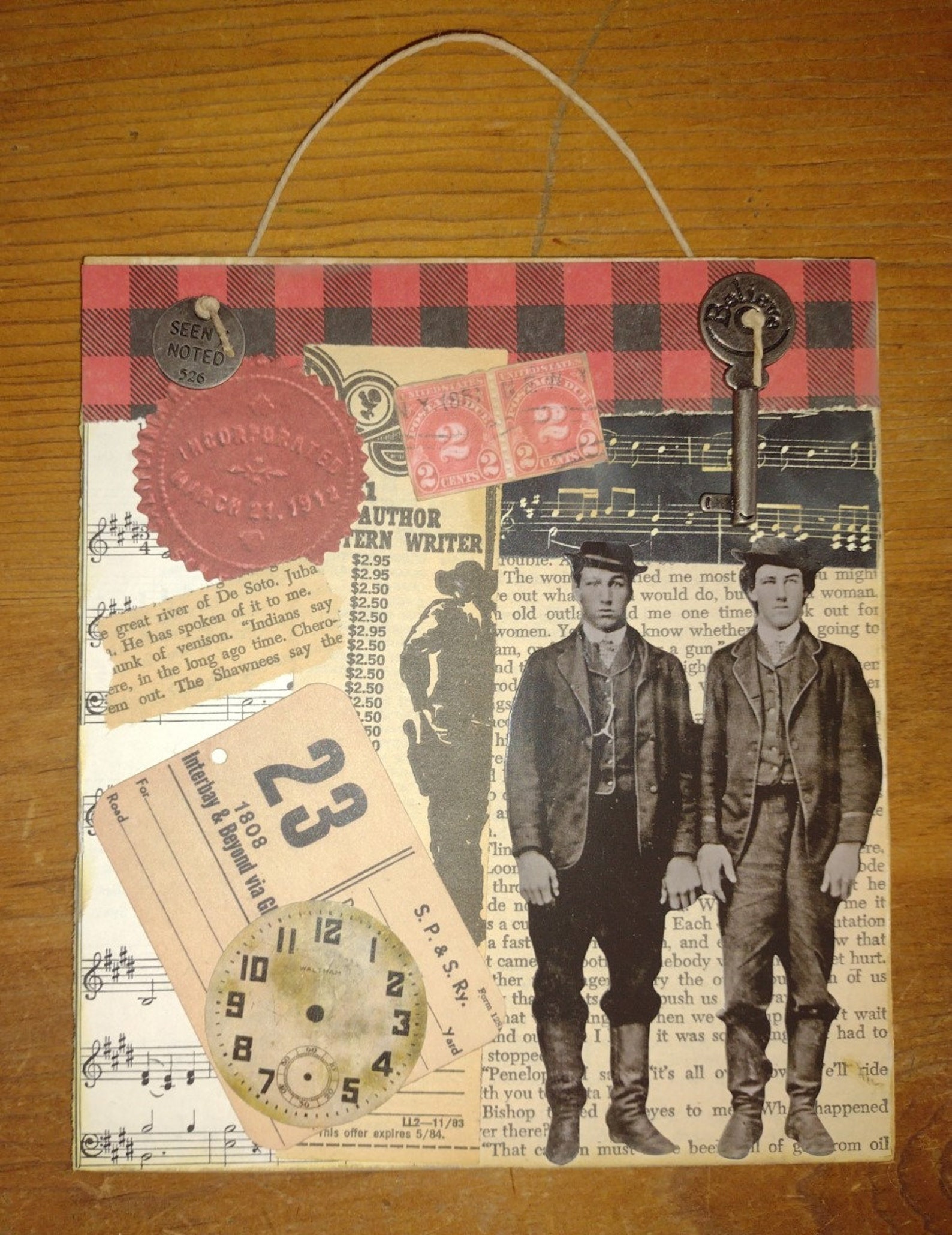 Handmade Wooden Ephemera Sign | Vintage | Western | Key - Etsy