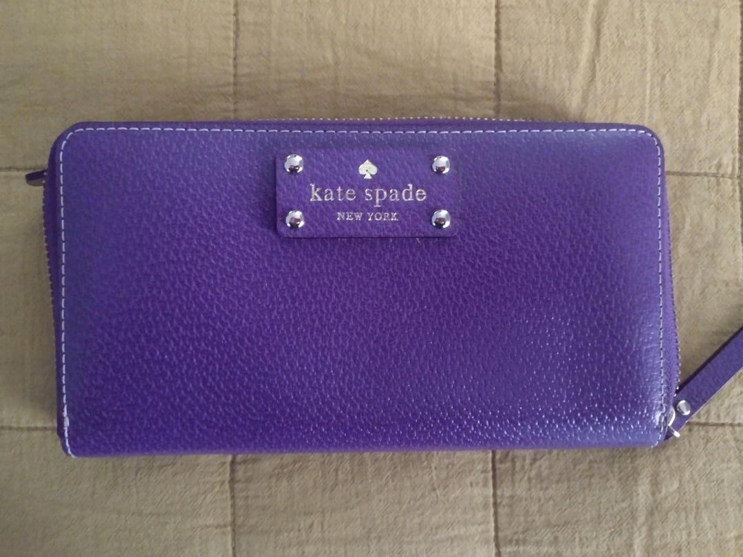 Kate Spade Neda Wellesley Continental Zip-around Purple Wallet - Etsy