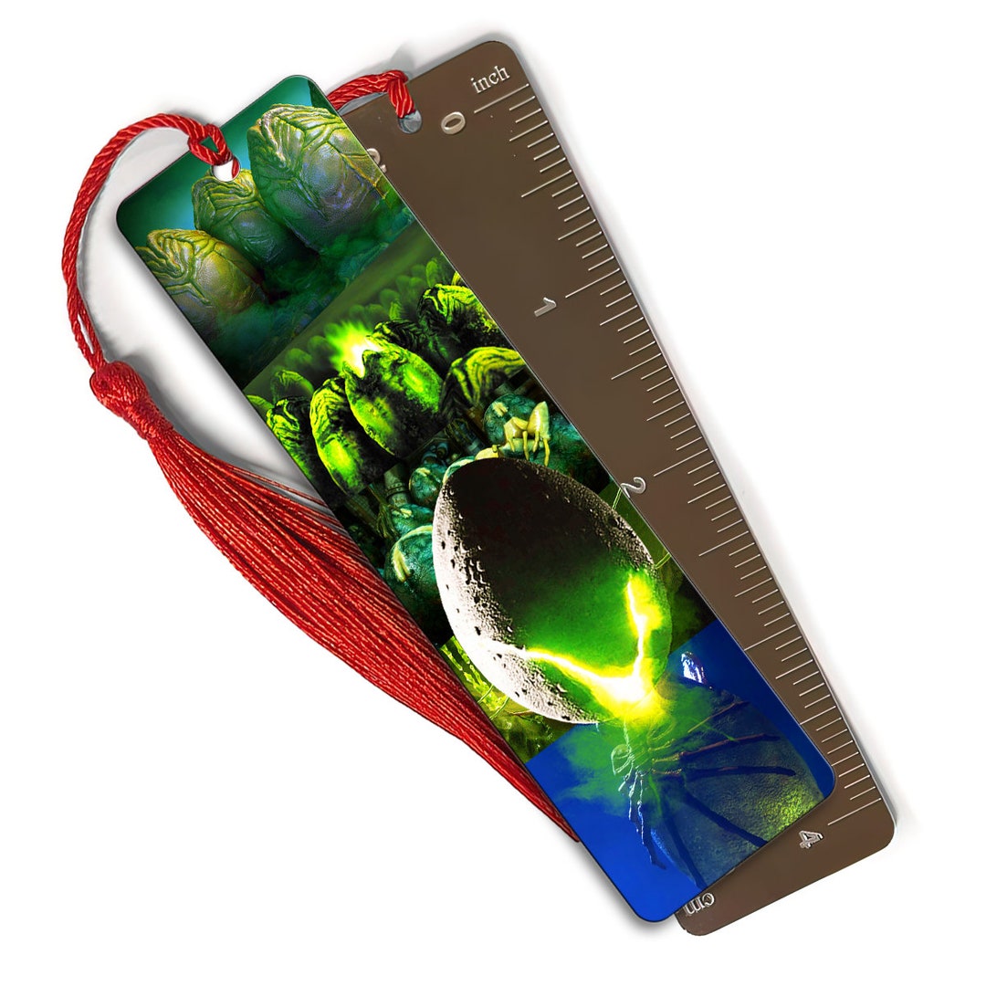 Bookmarks Ruler Metal Xenomorph Eggs Bookography Measure - Etsy