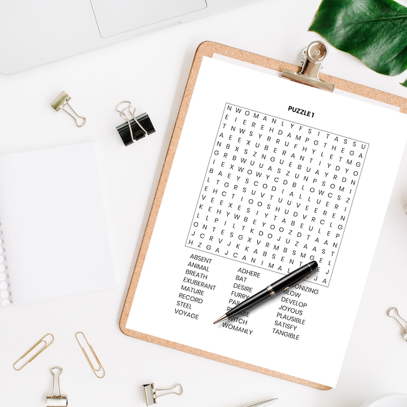 100 Large Print Word Search Puzzles Printable for Adults and - Etsy