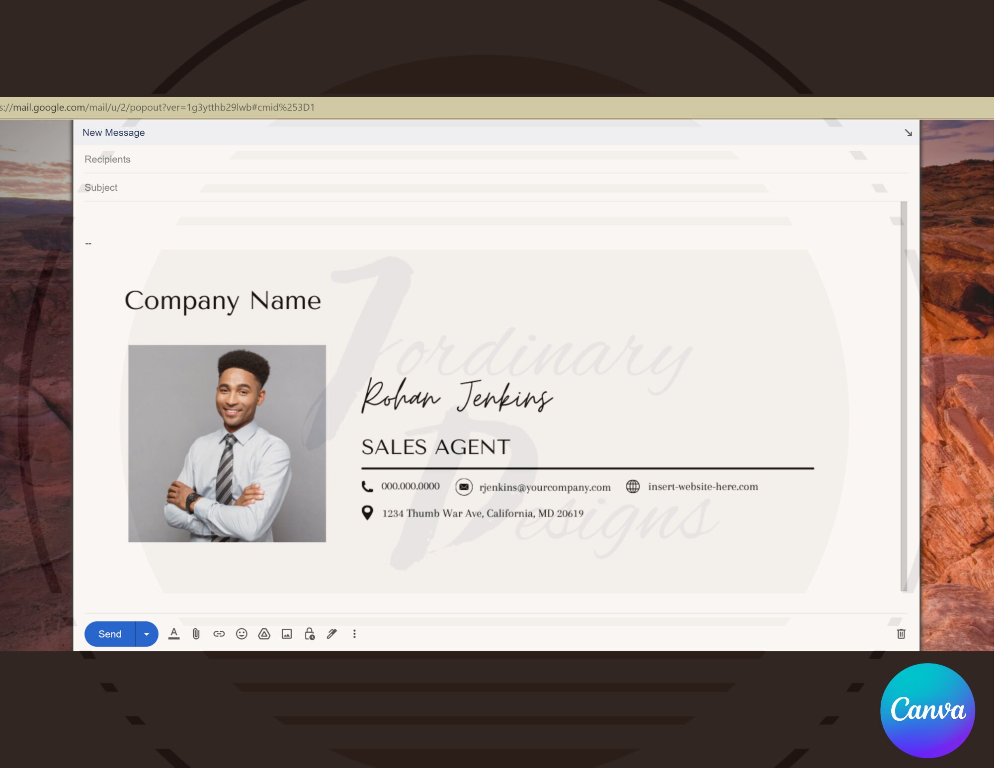 Simplistic Modern Email Signature Template - Etsy