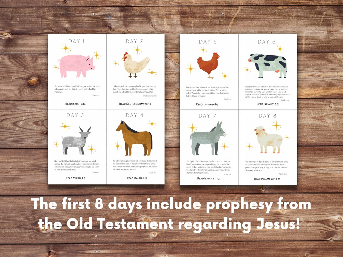 Advent Scripture Cards Advent Calendar Nativity Advent - Etsy