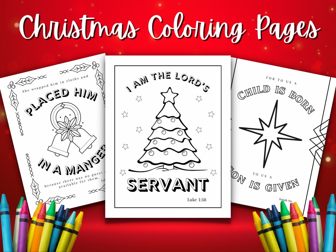 Christmas Coloring Pages Bible Verse Kids, Christian Scripture Activity ...