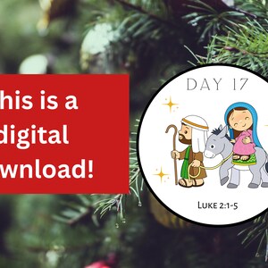 Advent Calendar Ornaments, Nativity Advent Kids Craft, Christian ...