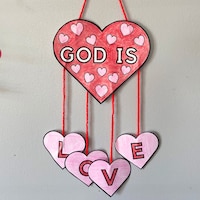 Valentine’s Day Craft, Bible Printable Activity, Sunday School, Heart ...
