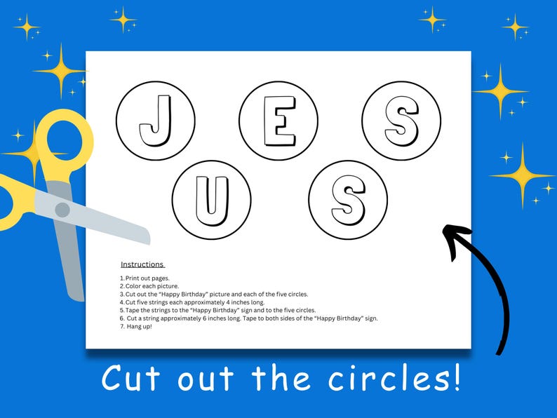 Happy Birthday Jesus Craft, Nativity Christmas Christian Activity ...
