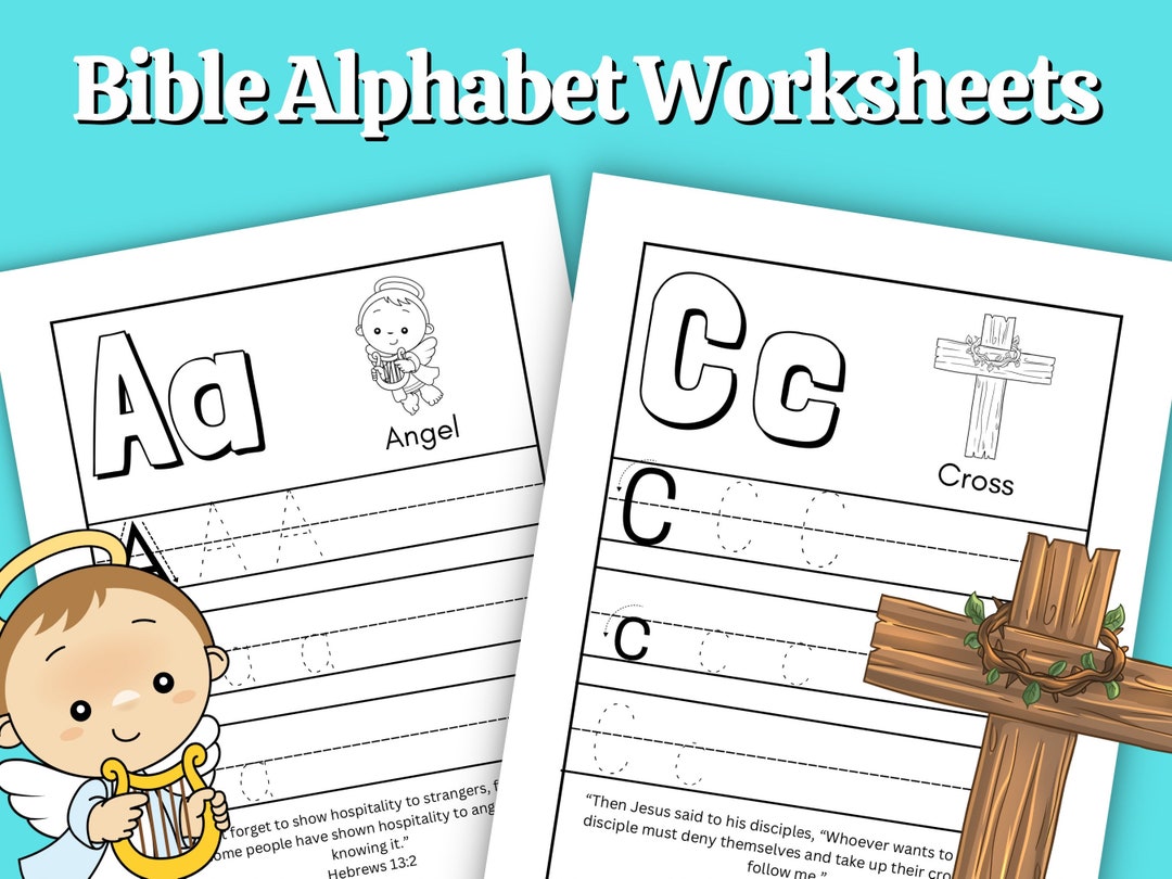 Uppercase Lowercase Alphabet Worksheets, Christian Activity, Tracing ...